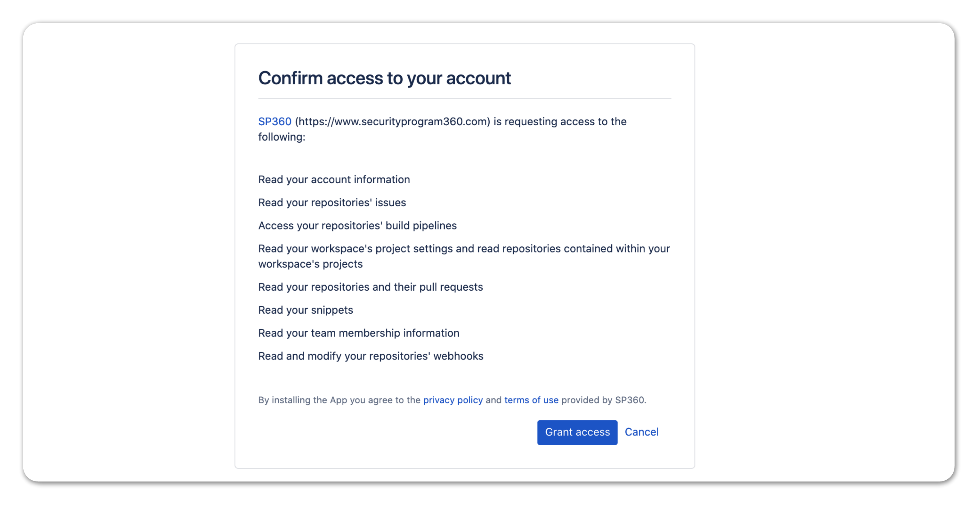 Sast bitbucket - SP360